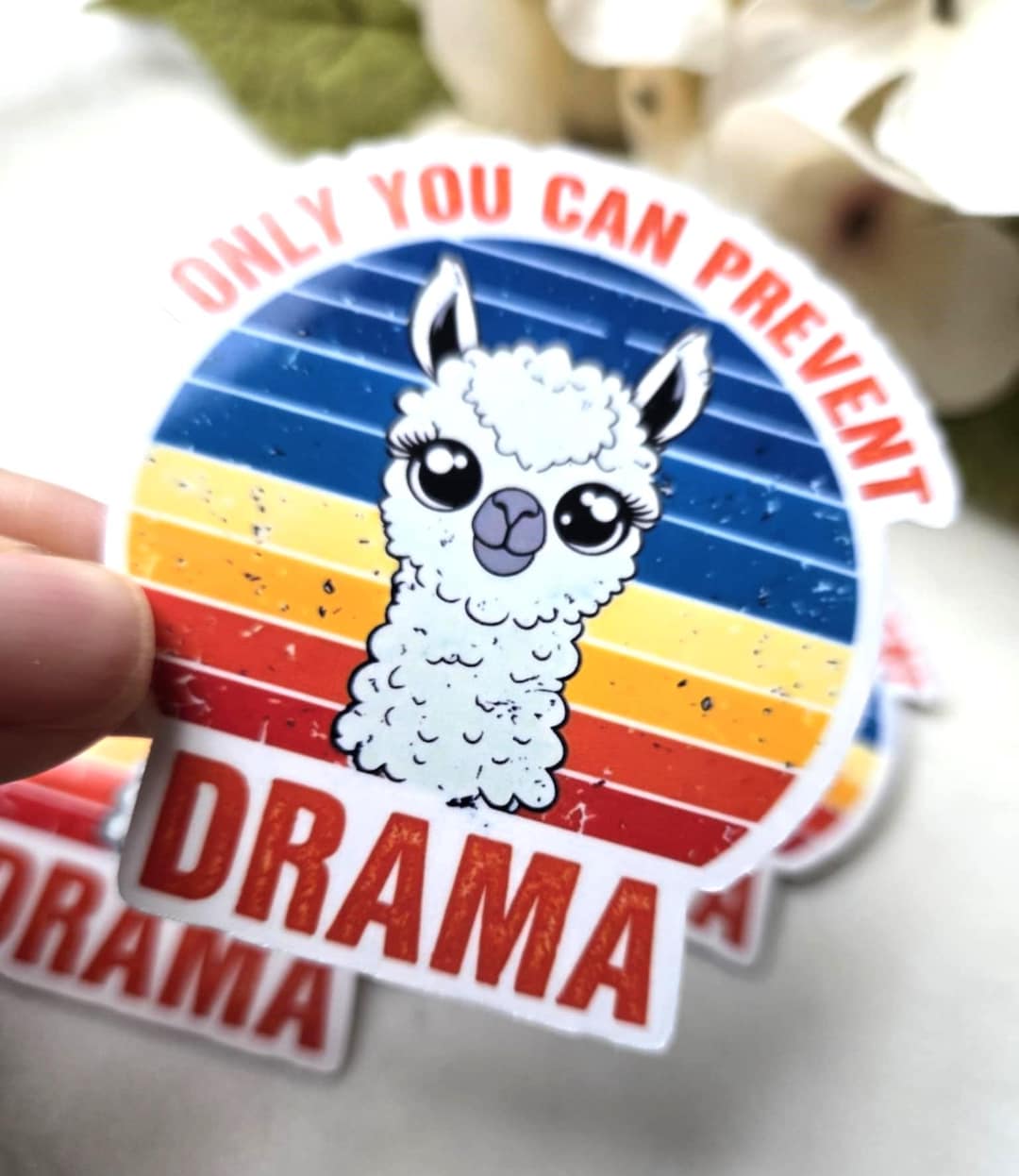 No Drama Llama, Only You Can Prevent Drama, Vinyl Decal Sticker ...
