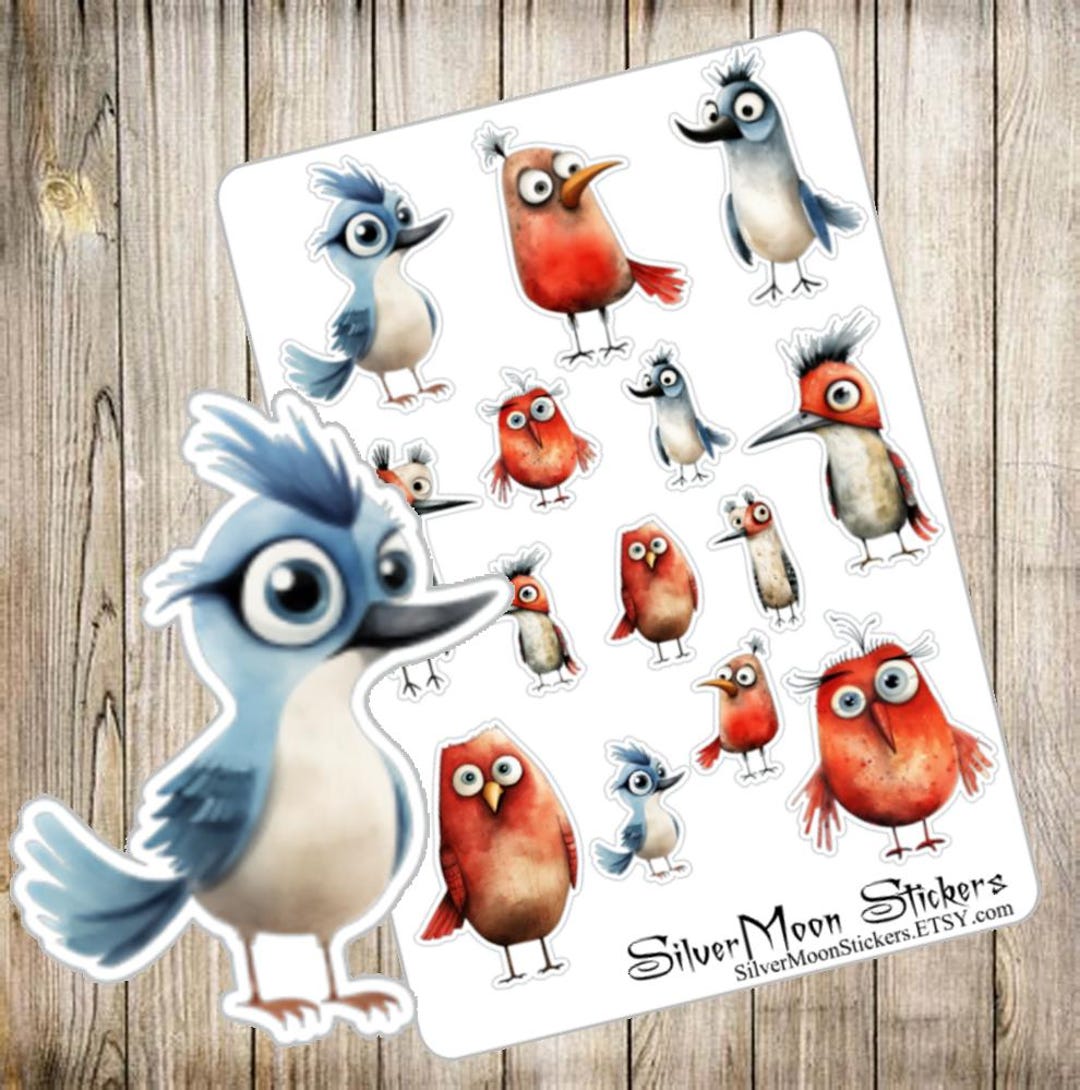 Planner Bojo Journal Organizer Stickers - Crazy Birds - Etsy