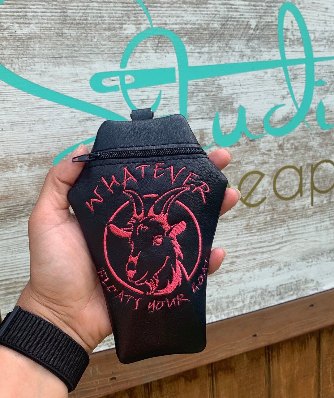 Coffin Wallet, Zipper Coffin Wallet, Goat Wallet, Whatever Float Your ...