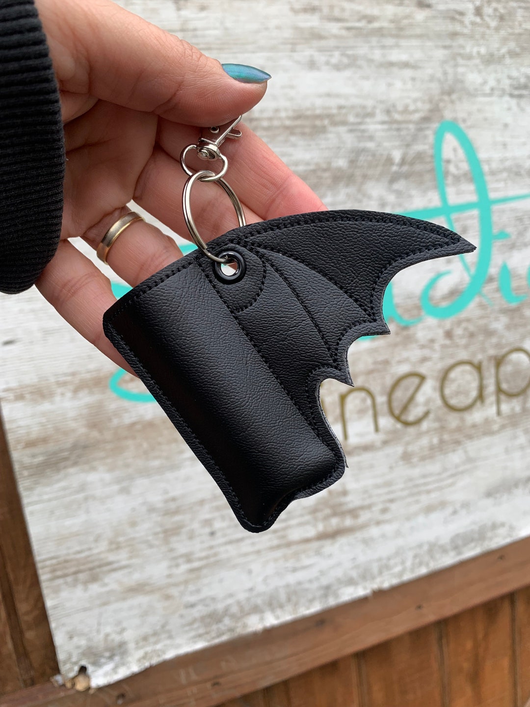 Bat Lip Balm We Holder, Goth Lip Balm Holder, Black Lip Balm Holder ...