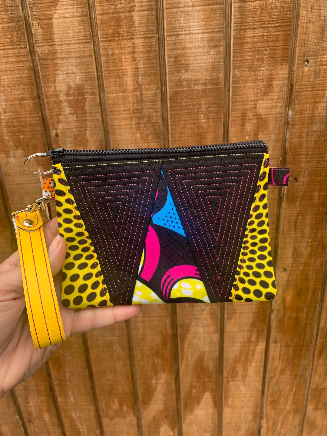African Print Pouch, African Print Mini Wallet, Bright Print Pouch ...