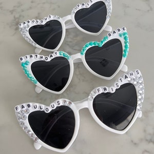 Custom Bedazzled Sunglasses | Personalized Bridesmaid Gift | Embelished ...