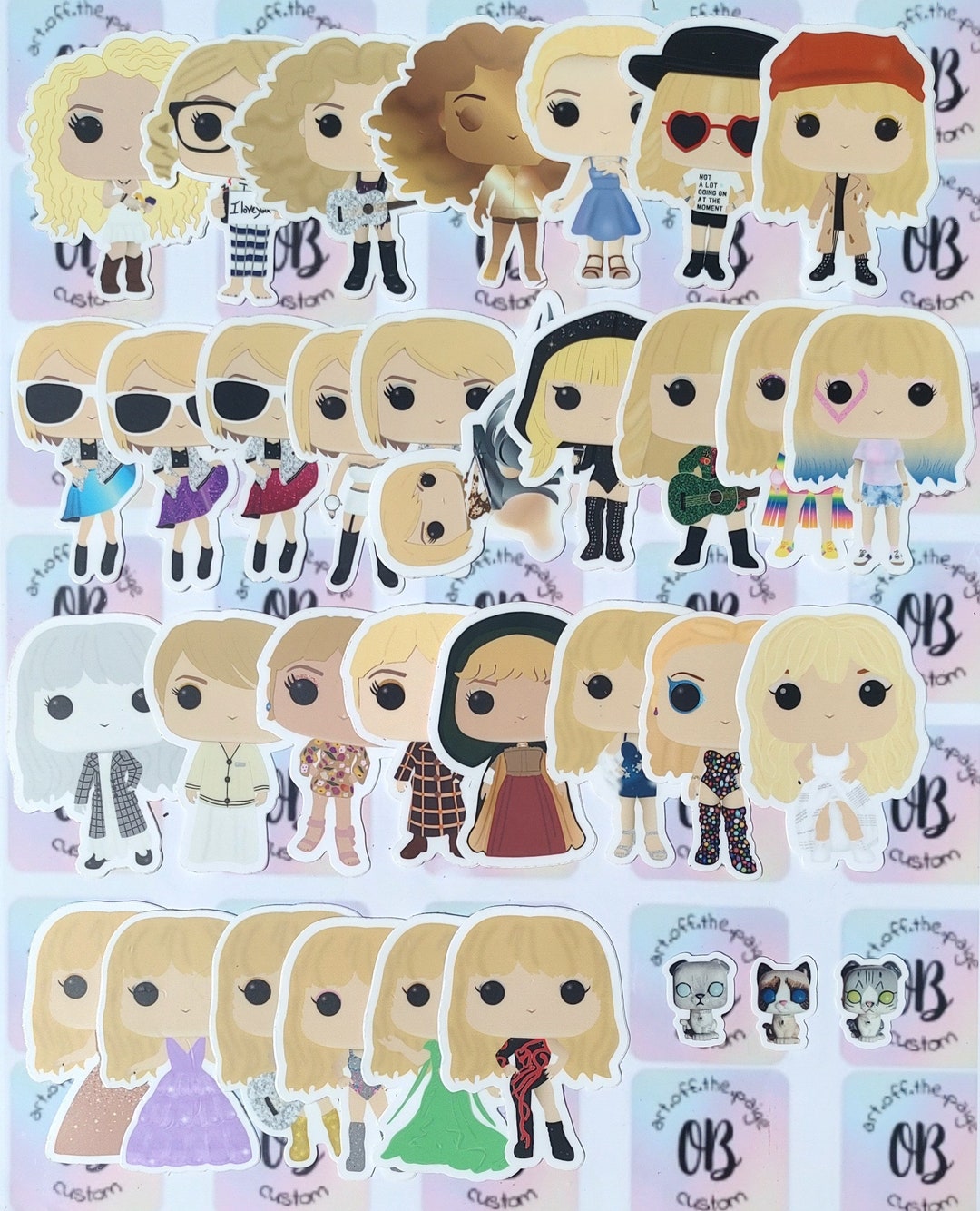 Taylor Swift Custom STICKERS Debut-fearless-speak Now-red-1989 ...