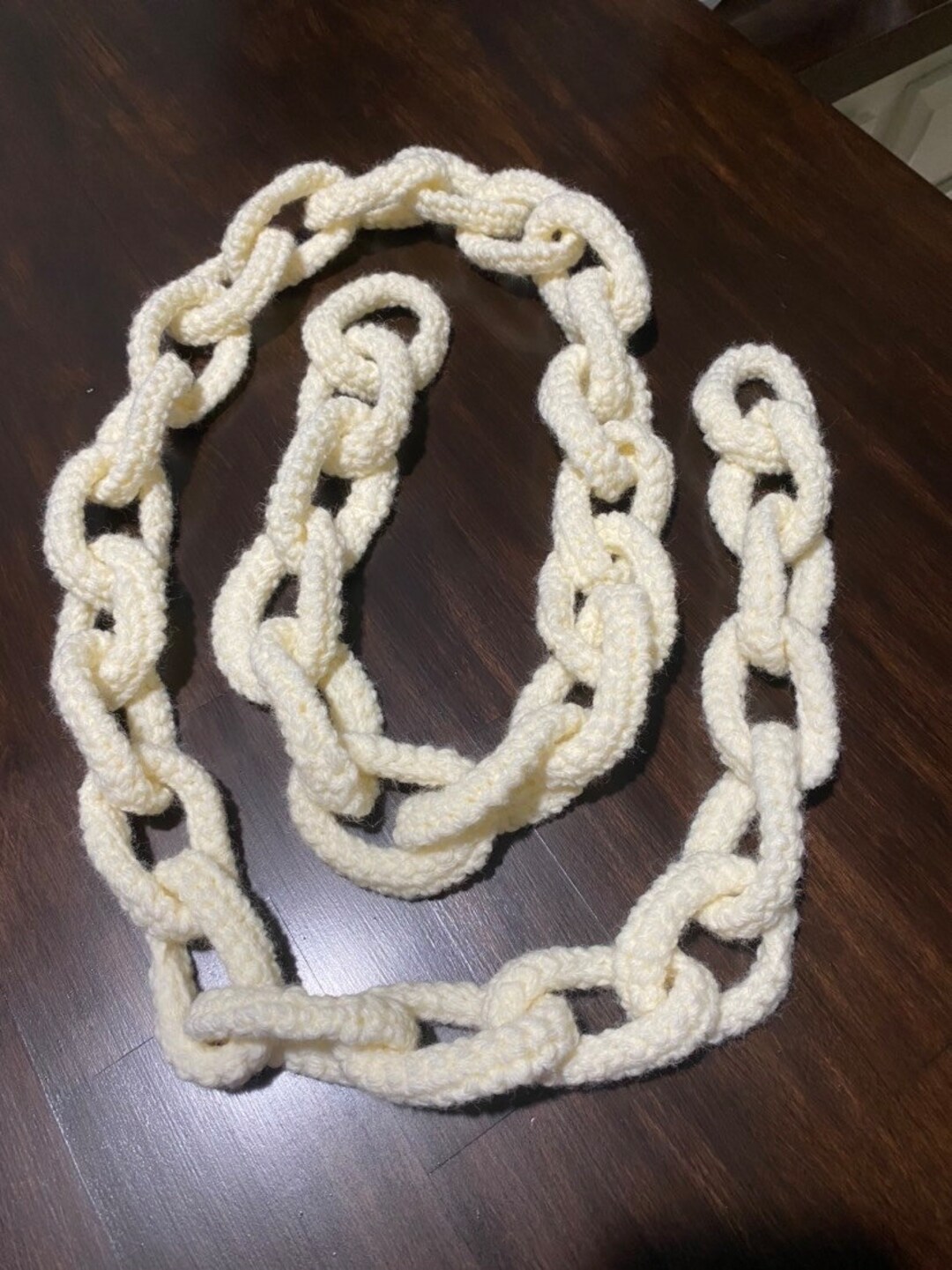Crochet Chain Link Scarf | Crochet All Season Novelty Chain Scarf | Fun ...