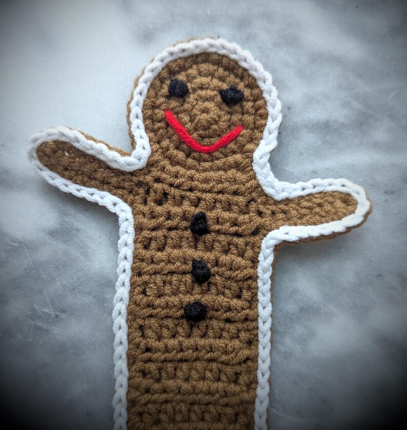 Gingerbread Man Bookmark Crochet Pattern - Etsy