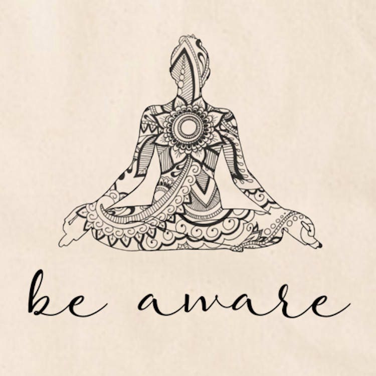 Be Aware Tote Bag Hand-drawn Design Screen Printed 10 | Etsy