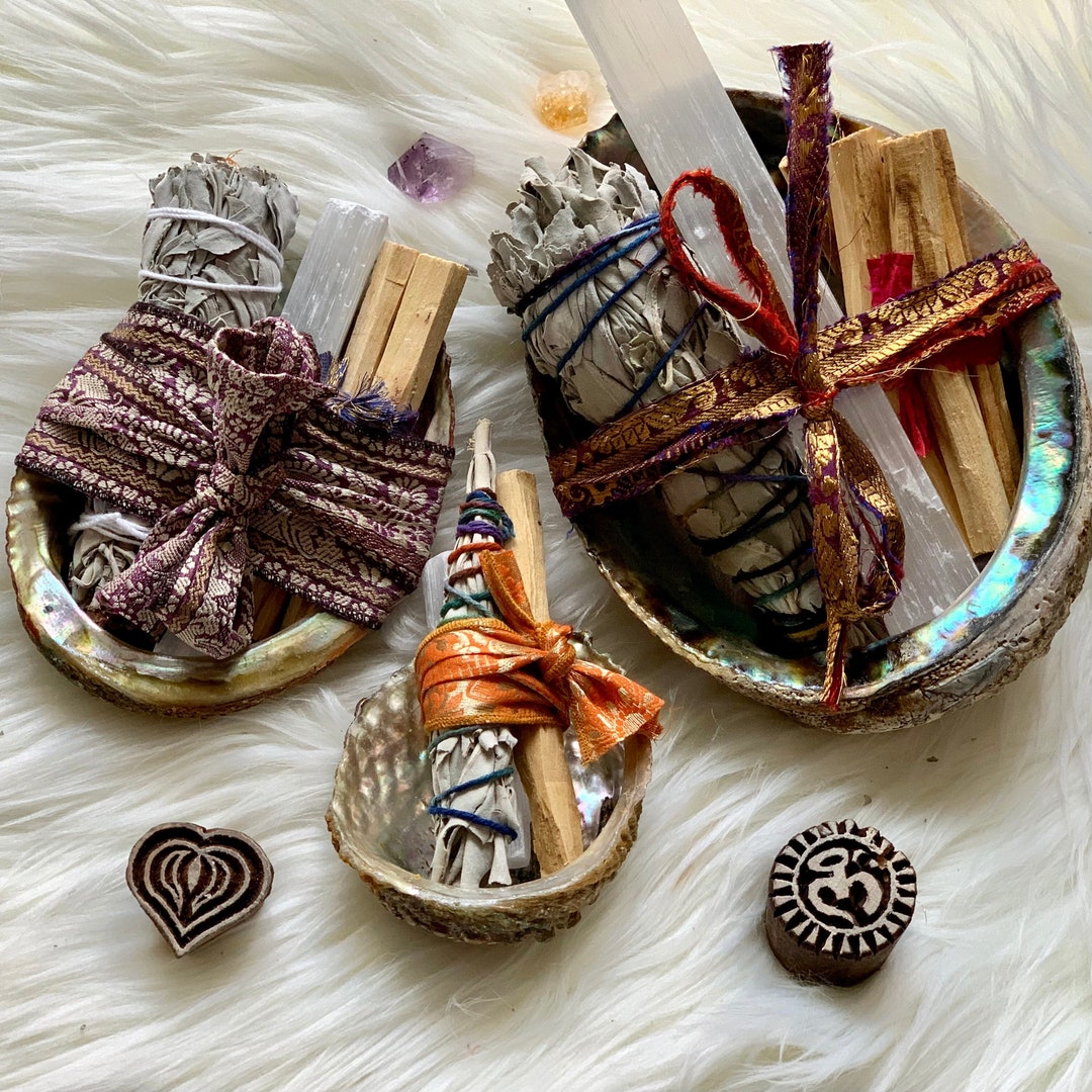 Sacred Smoke Kit | Energy Cleansing Bundle | White Sage Smoke Ritual ...
