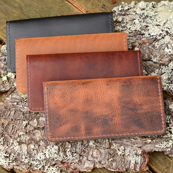Leather Checkbook Cover - Etsy