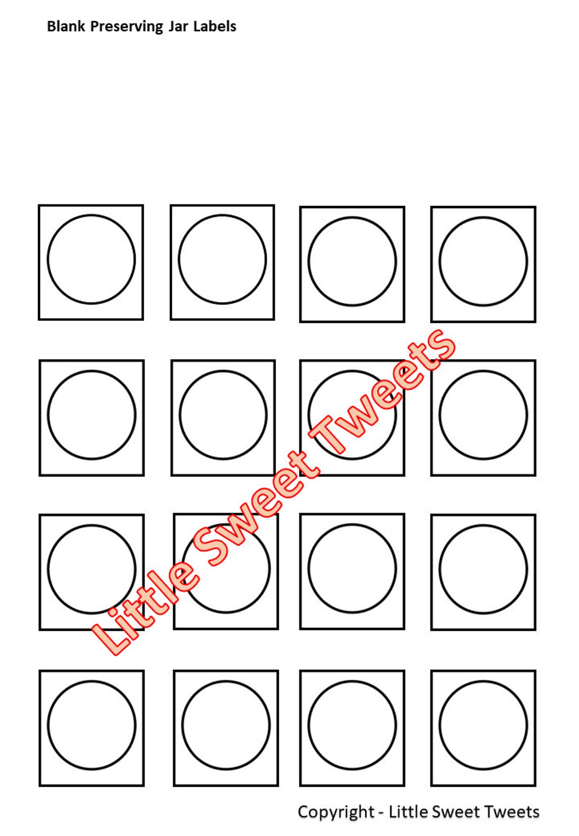 Printable Preserving Jar Labels, Printable Page, Instant Download, Food ...