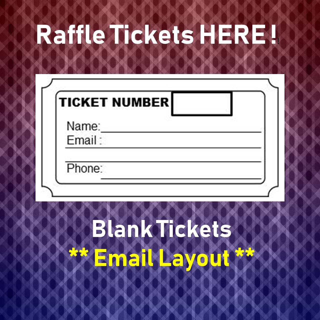 Raffle Ticket Template, 8 Blank Raffle Tickets per Page, Party Work ...