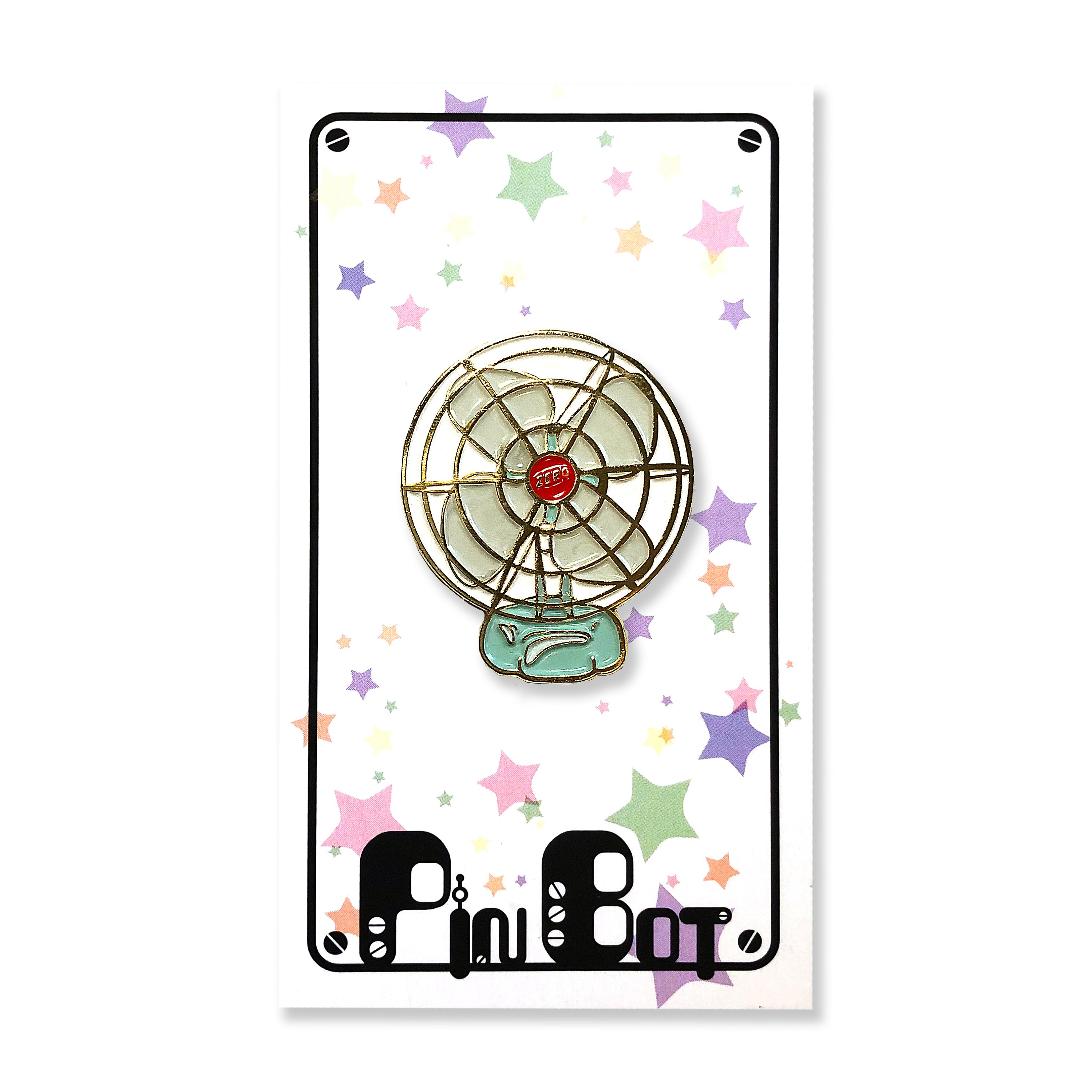 Vintage Fan Enamel Pin Zero 2 Colors Available | Etsy