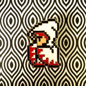 Retro 80s Final Fantasy 1 NES Inspired 8-bit Enamel Pin White Mage ...