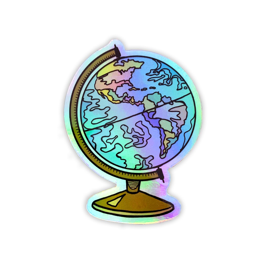 Holographic Globe Sticker. Makes a Great Gift for Teachers and Other ...