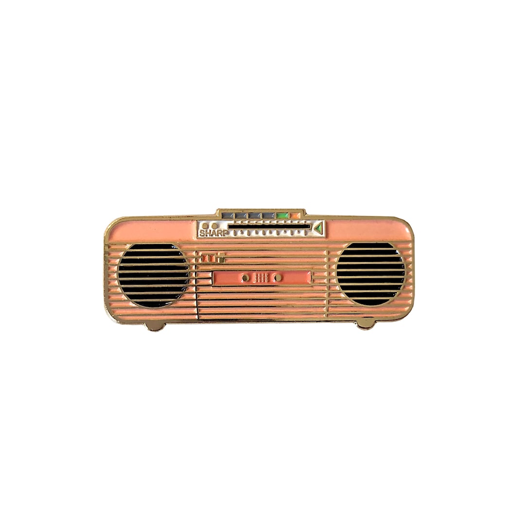 Retro 80s Boombox Enamel Pin | Cassette Recorder and Radio Pin | 6 ...