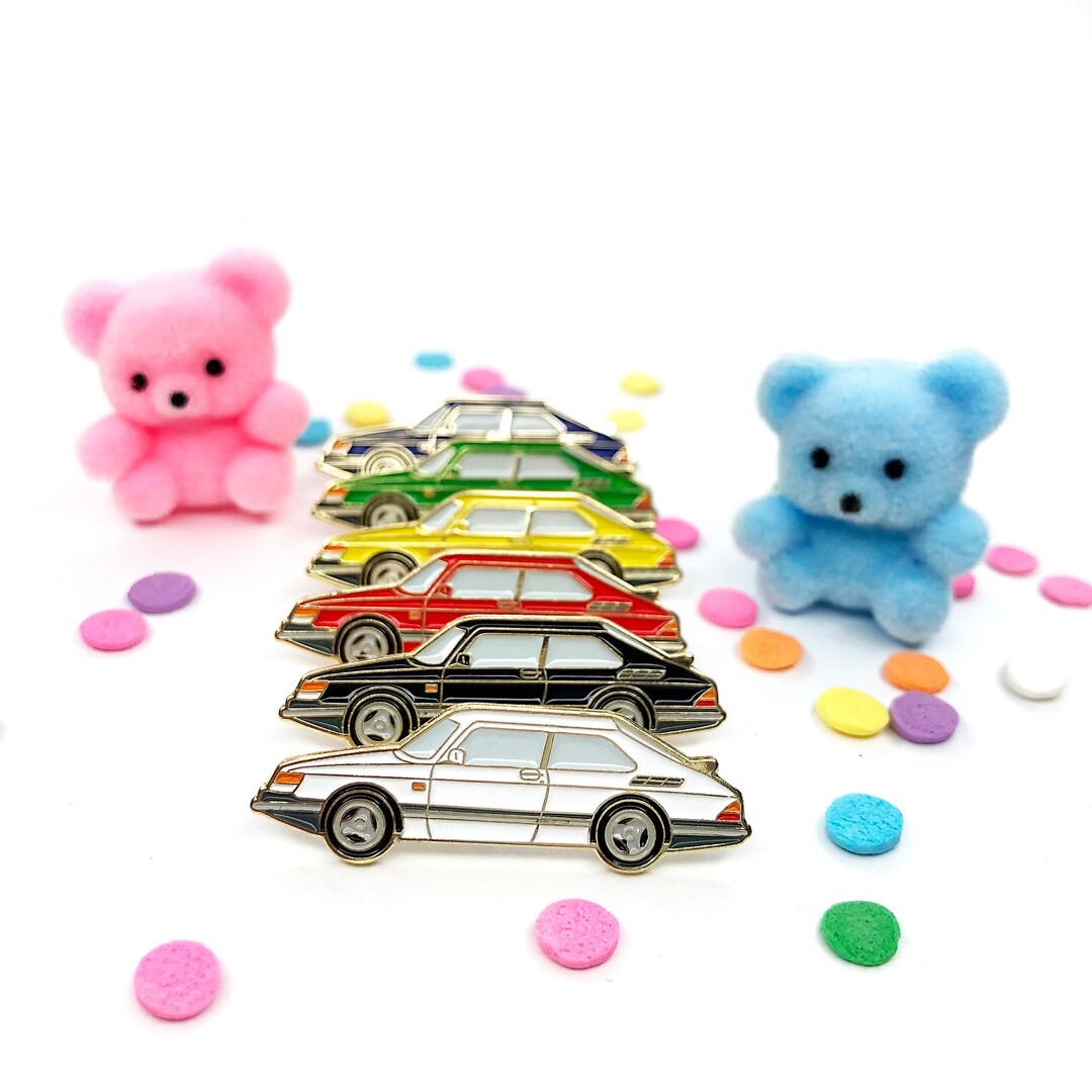 Vintage Car Enamel Pin | Saab 900 | 70s | 80s | 90s Nostalgia - Etsy