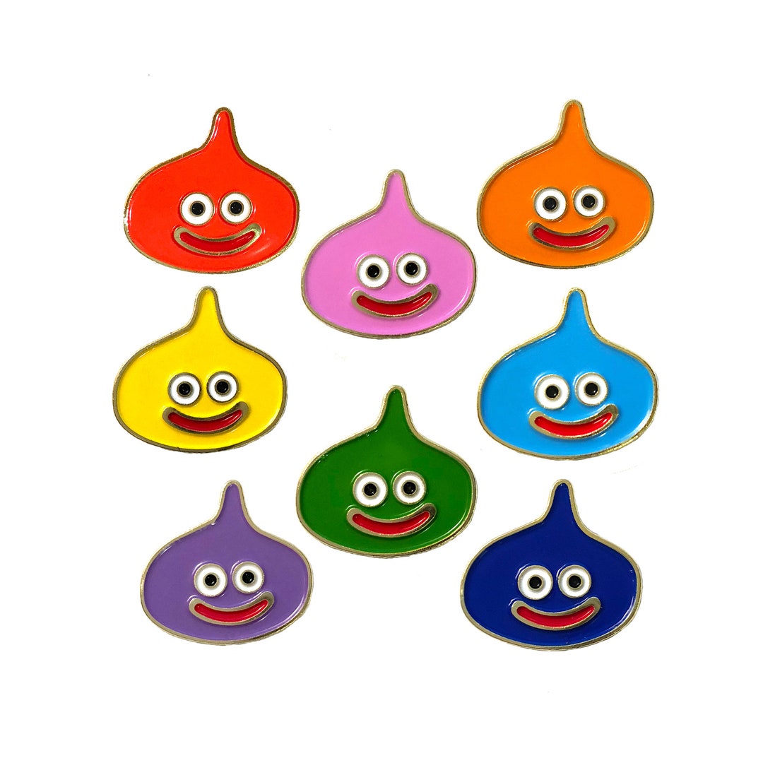 Retro 80s Slime Inspired Enamel Pin Set of 8 Colors | 80s Video Game ...