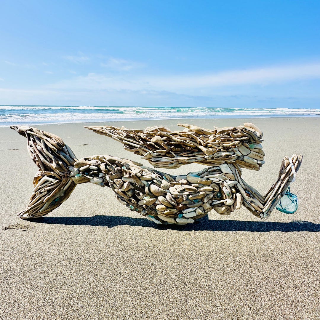 Driftwood Mermaid Large Size Facing Left or Right - Etsy