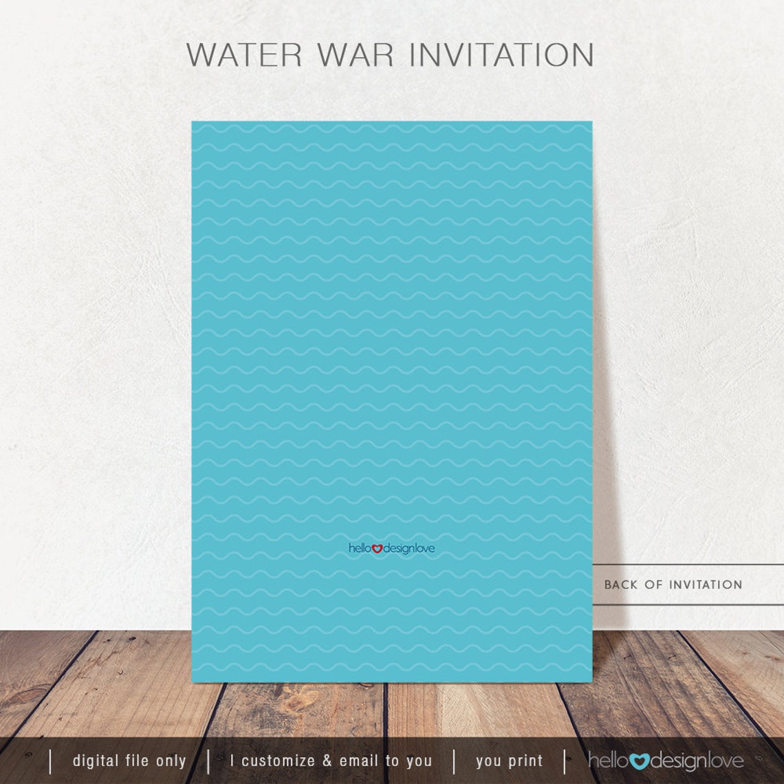 Water War Printable Party Invitation, Water Gun Party, Splash Pool ...