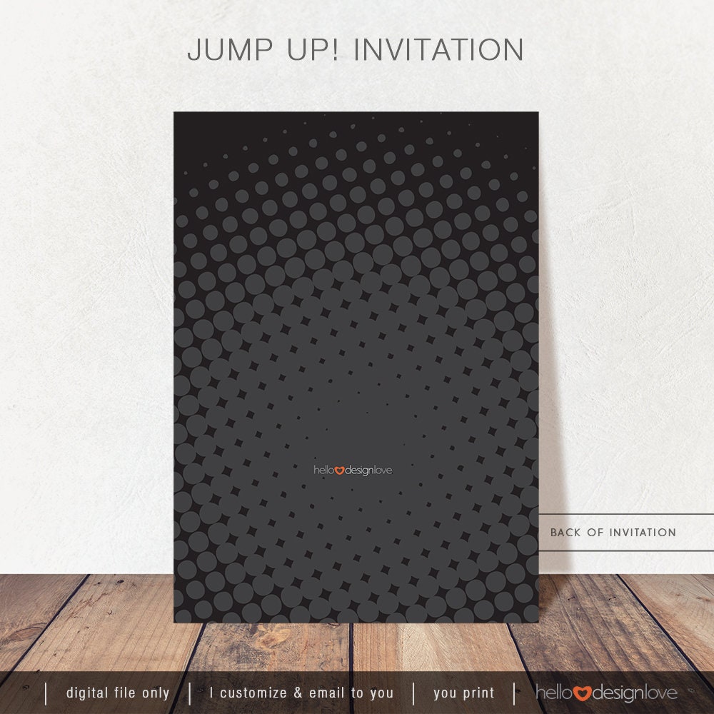 Jump Up! Printable Party Invitation, Jumping Party, Trampoline Party ...