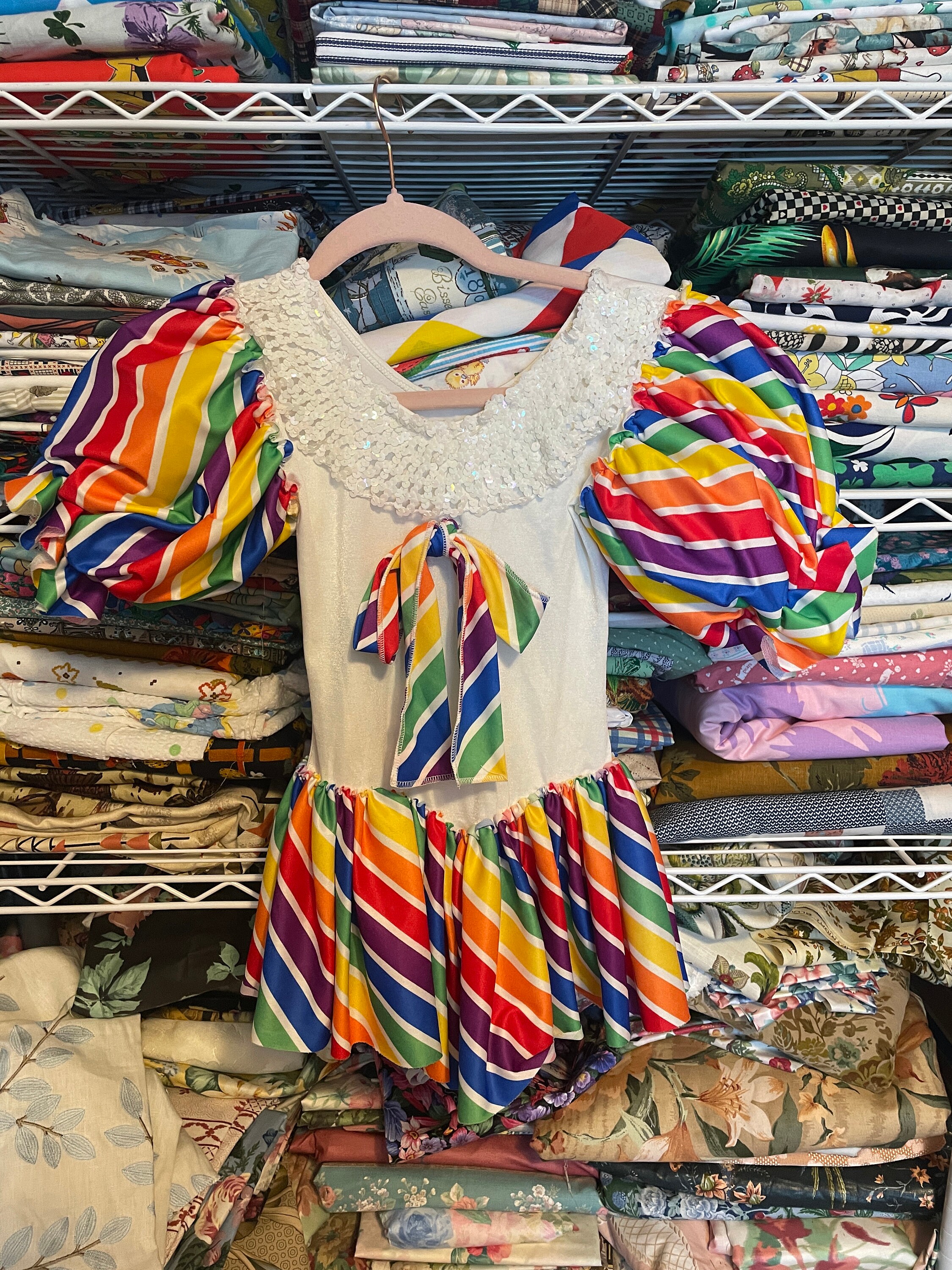Vintage Dance Costume - Kids Girls 80s 90s Girls Clown Stripes Carnival ...
