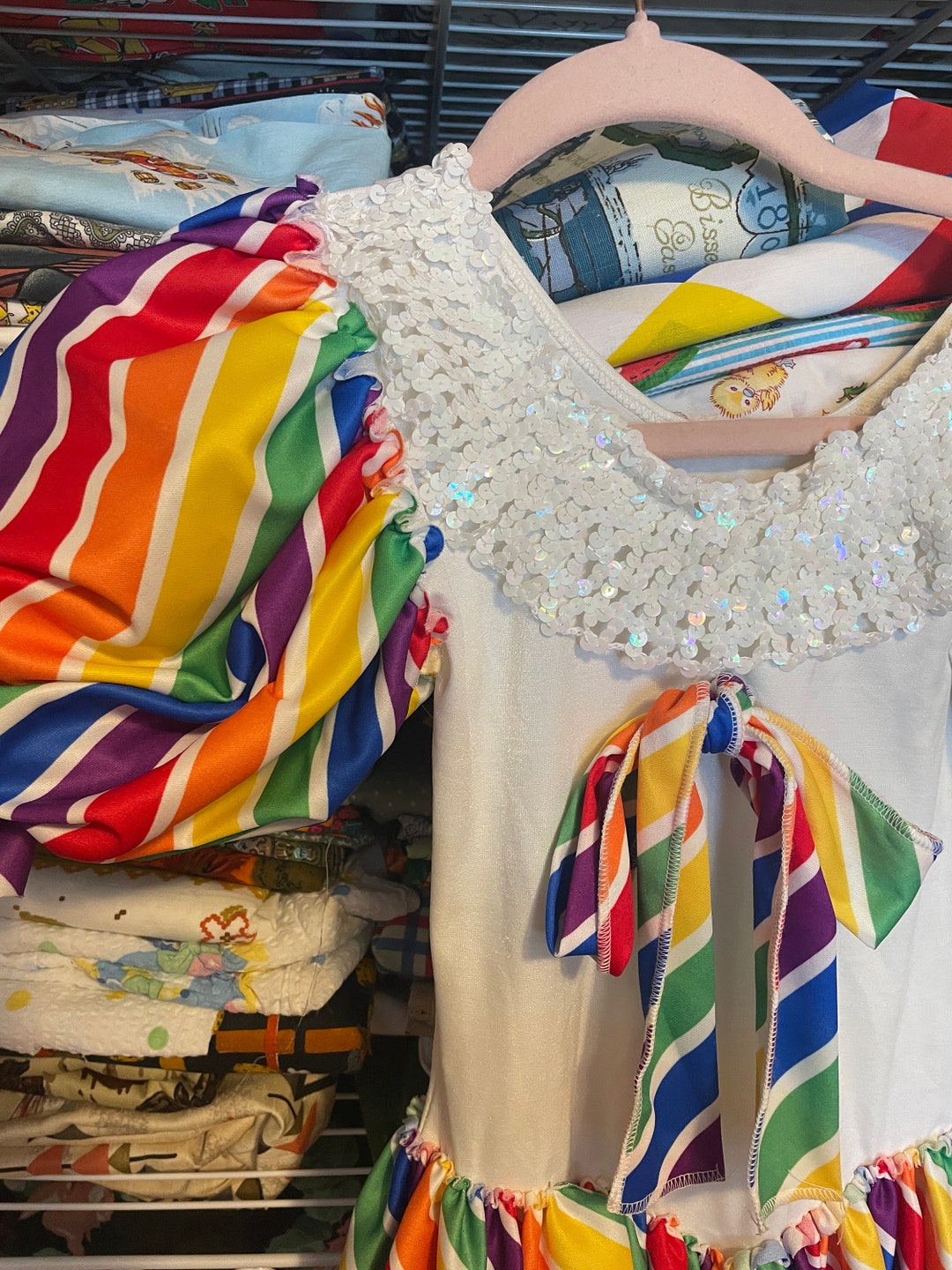 Vintage Dance Costume - Kids Girls 80s 90s Girls Clown Stripes Carnival ...