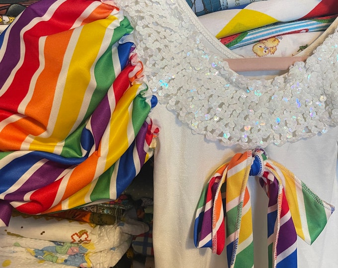 Vintage Dance Costume - Kids Girls 80s 90s Girls Clown Stripes Carnival ...