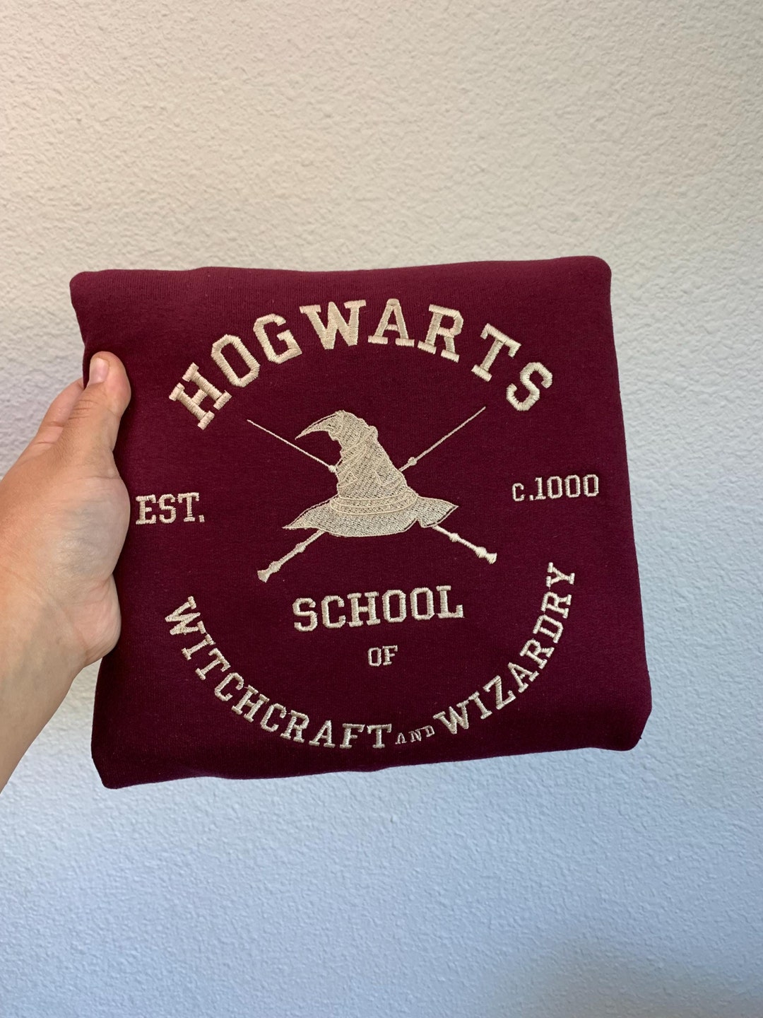 School Embroidered Sweatshirt Wizarding World Inspired Cozy HP Sweater ...