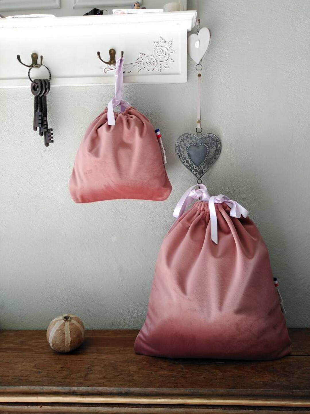 Velvet Pouch Bag and Satin Ribbon Travel Bag Lingerie Bag Laundry Bag ...