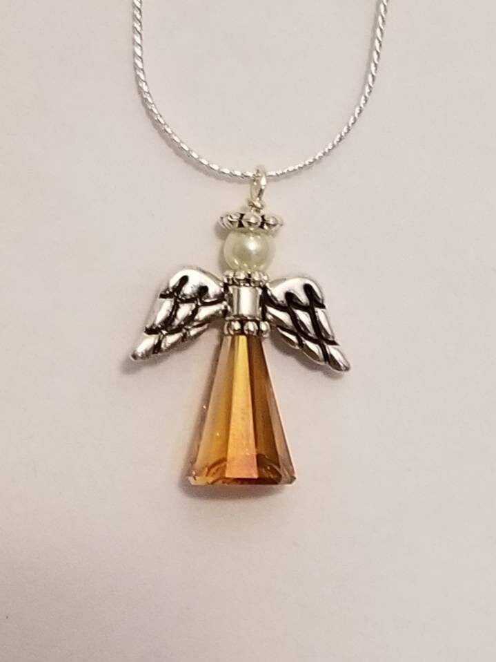 Crystal Angel Pendant - Etsy