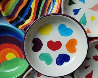 Colorful dishes | Etsy