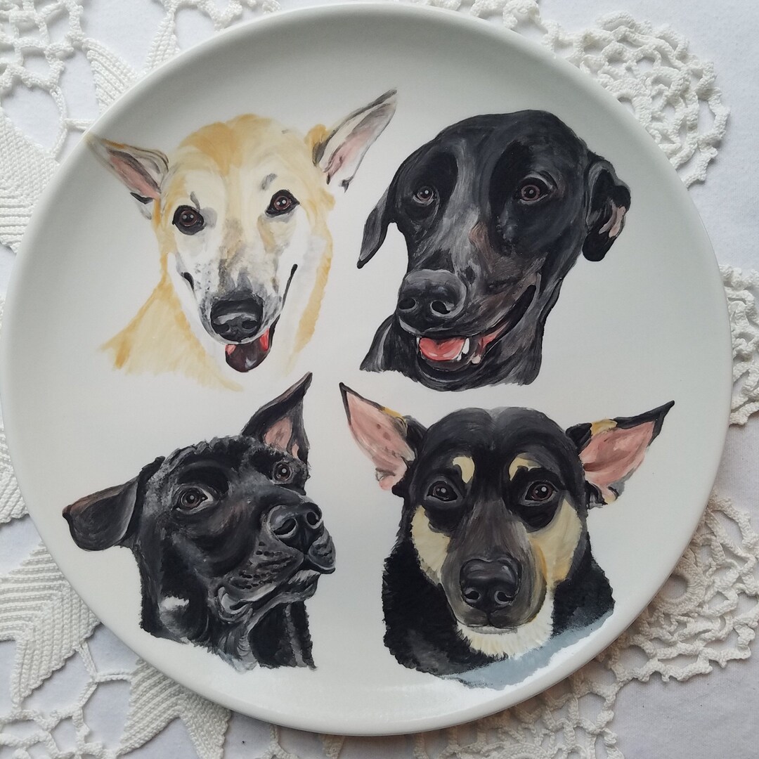Custom Platter 16" Pet Portrait Large Platter Made to Order Plate Cat ...