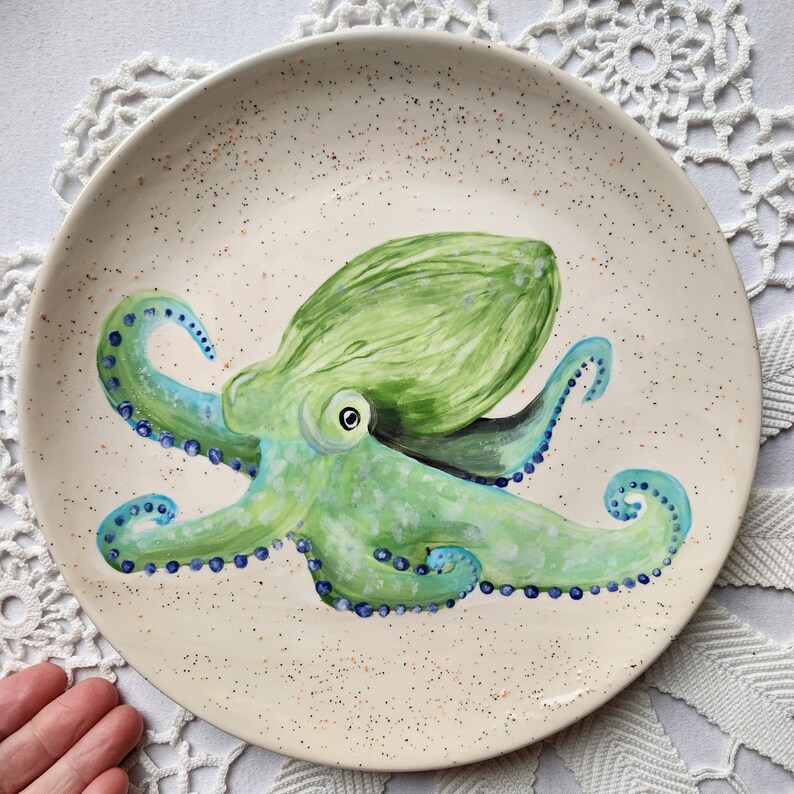 Ocean Creatures Plate Octopus Plate Plover Ocean Animal Sea - Etsy
