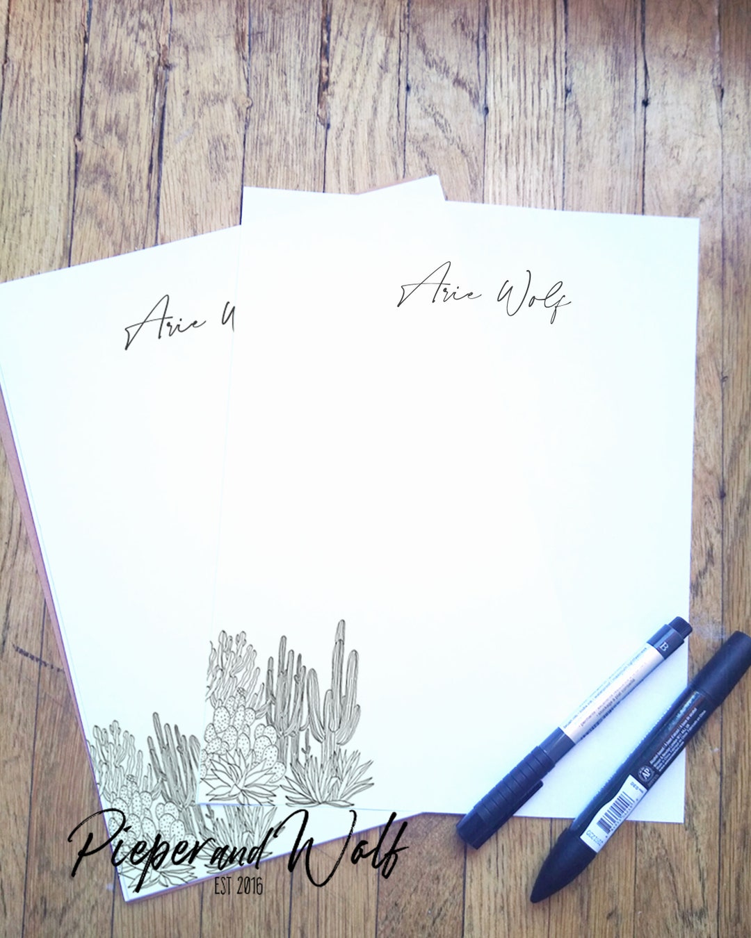 Cacti Cactus Desert Stationery Letter Writing Paper Stationery Set ...