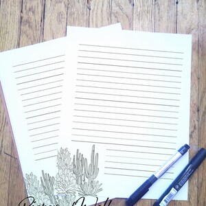 Cacti Cactus Desert Stationery Letter Writing Paper Stationery Set ...