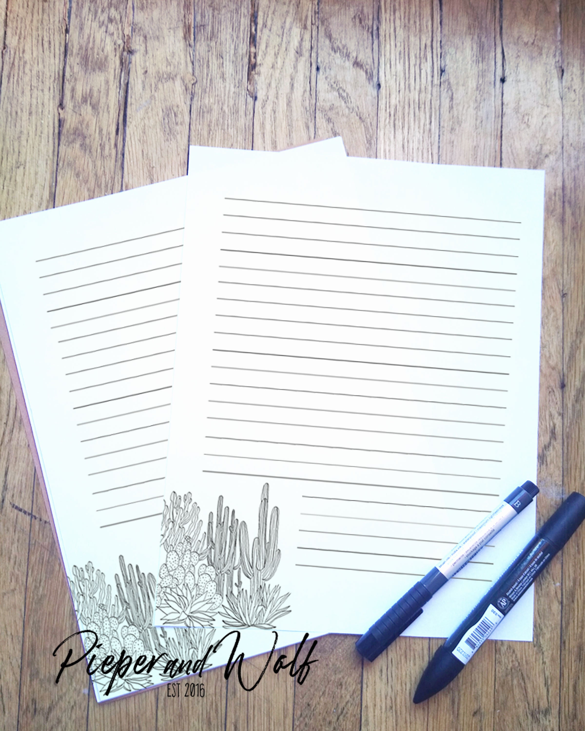 Cacti Cactus Desert Stationery Letter Writing Paper Stationery | Etsy