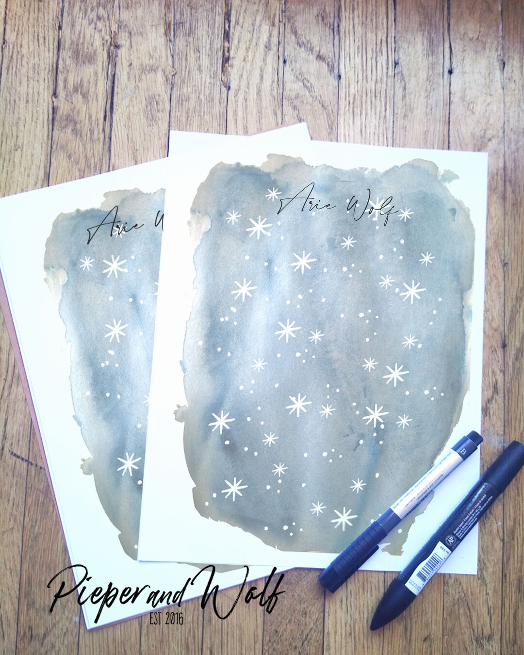 Celestial Watercolor Stationery Set Stationary Letter Writing Paper ...