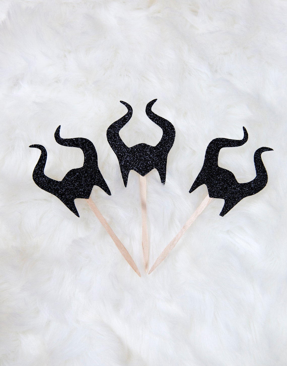 Set of 18 Maleficent Cupcake Toppers, Disney Villain, Halloween Party ...