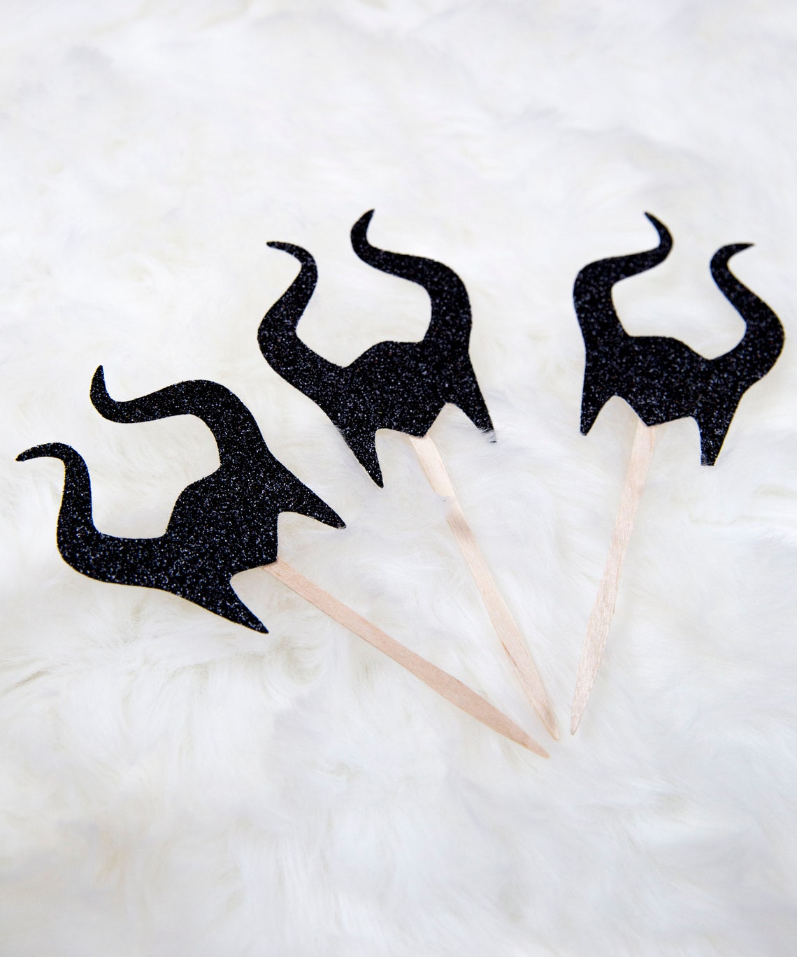Set of 18 Maleficent Cupcake Toppers, Disney Villain, Halloween Party ...