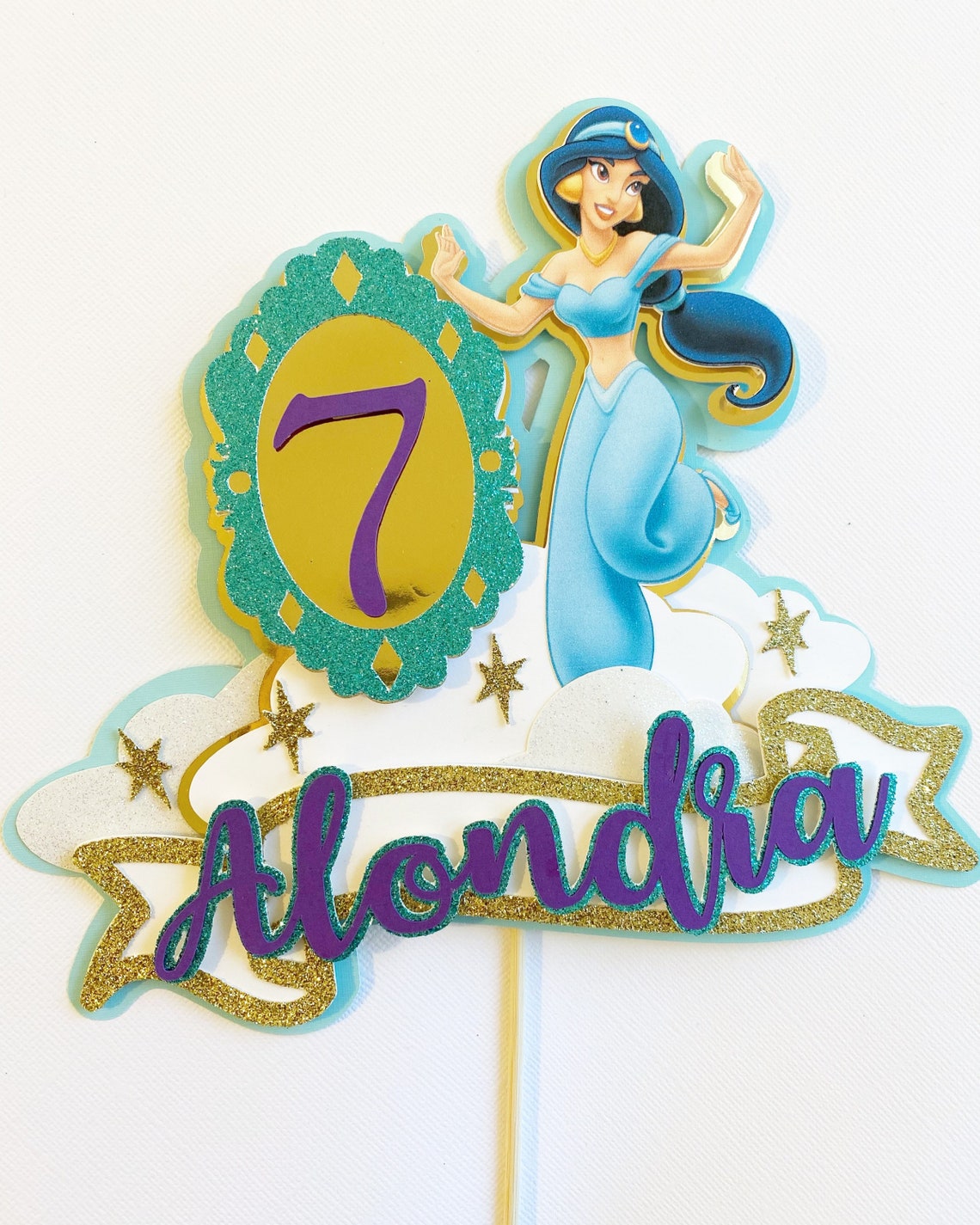 Princess Jasmine Disney Princess Jasmine Cake Topper Disney | Etsy