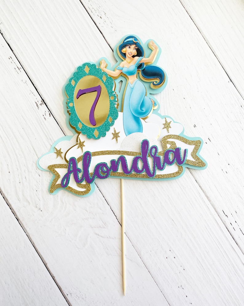 Princess Jasmine, Disney Princess, Jasmine Cake Topper, Disney Birthday ...