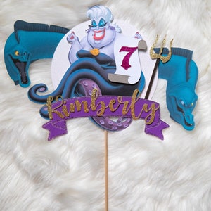 Ursula Cake Topper, Disney Party, Disney Decor, Little Mermaid, Disney ...