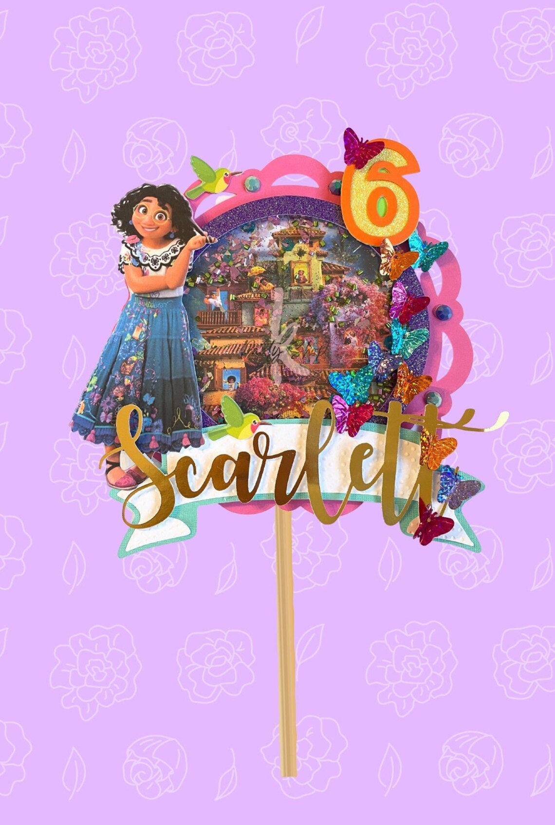 Encanto Cake Topper Encanto Birthday Shaker Cake Topper - Etsy