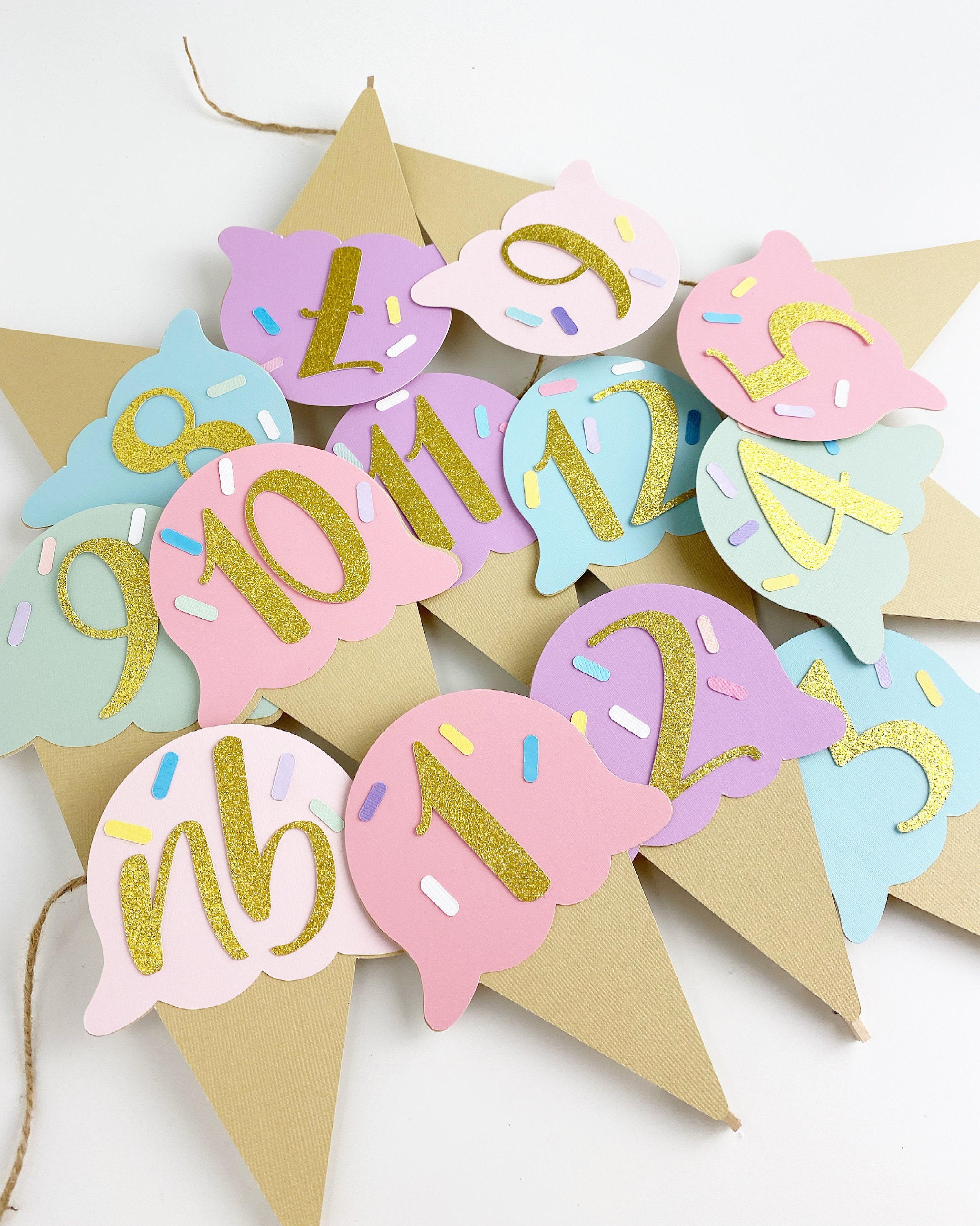 Ice Cream Party Milestone Banner, Ice Cream Theme, Ice Cream Party ...