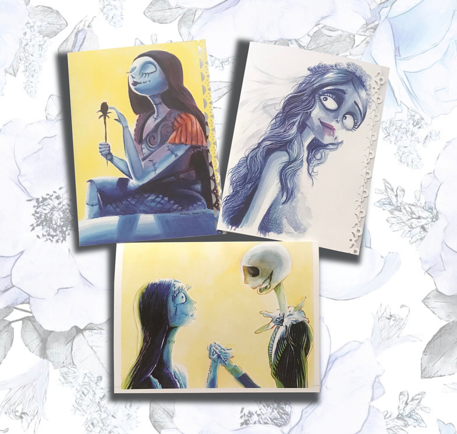 The Nightmare before Christmas greeting cards Corpse bride | Etsy