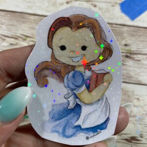 Princess Vinyl Stickers, Belle, Pocahontas, Tiana, Snow White, Moana ...
