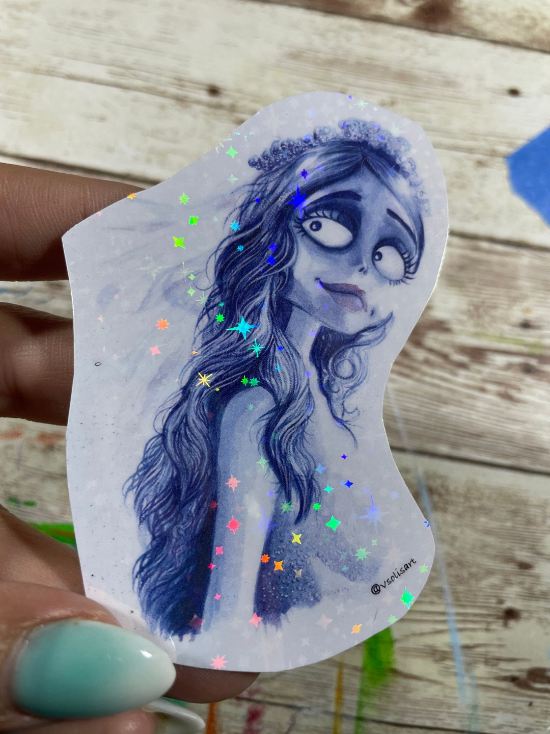 Tim Burton's Corpse Bride and Sally Sticker: Gothic Halloween Vinyl ...