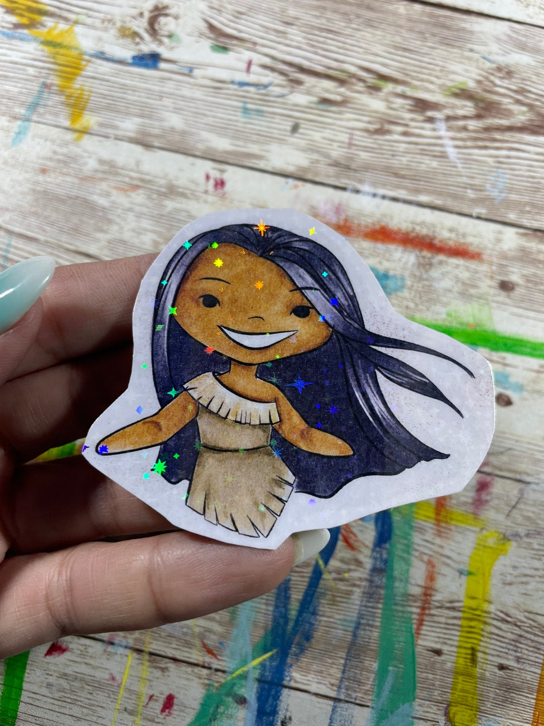 Princess Vinyl Stickers Belle Pocahontas Tiana Snow White - Etsy