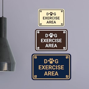 Classic Framed Paws, Dog Exercise Area Wall or Door Sign - Etsy