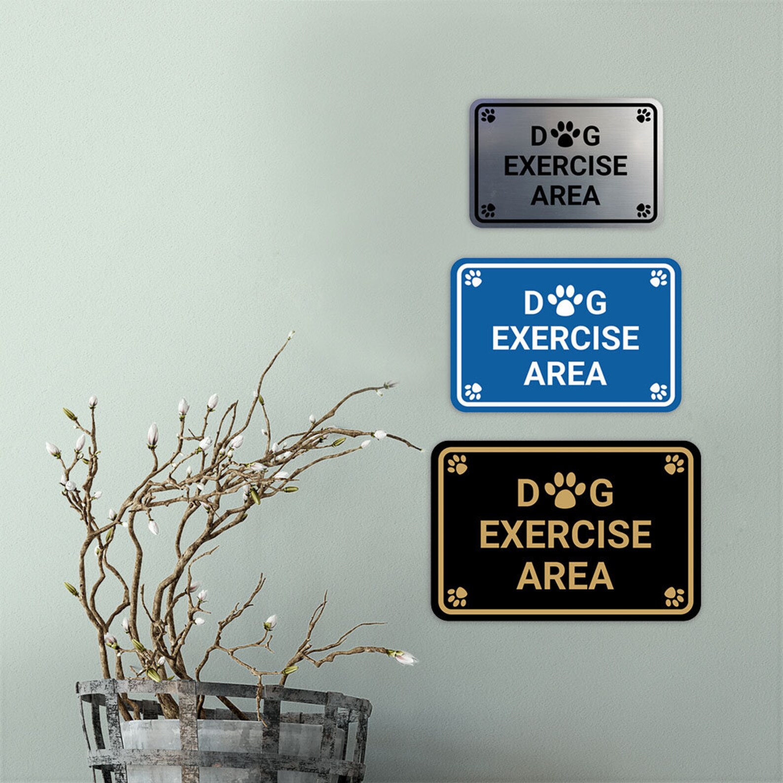 Classic Framed Paws Dog Exercise Area Wall or Door Sign - Etsy