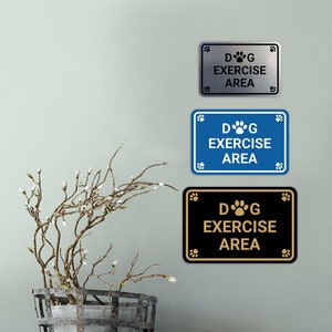 Classic Framed Paws, Dog Exercise Area Wall or Door Sign - Etsy